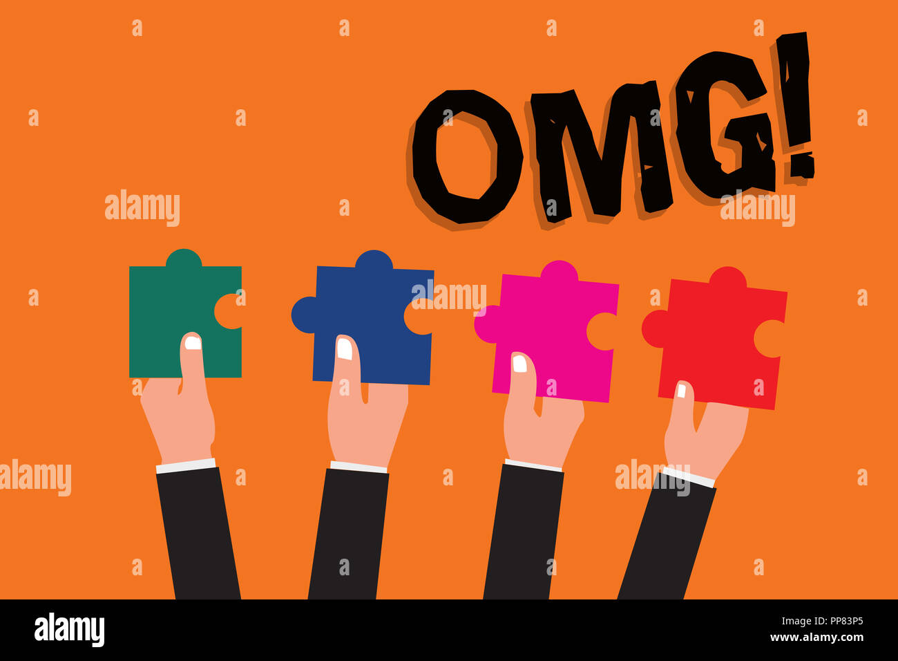 Text sign showing Omg. Conceptual photo Used to express shock ...