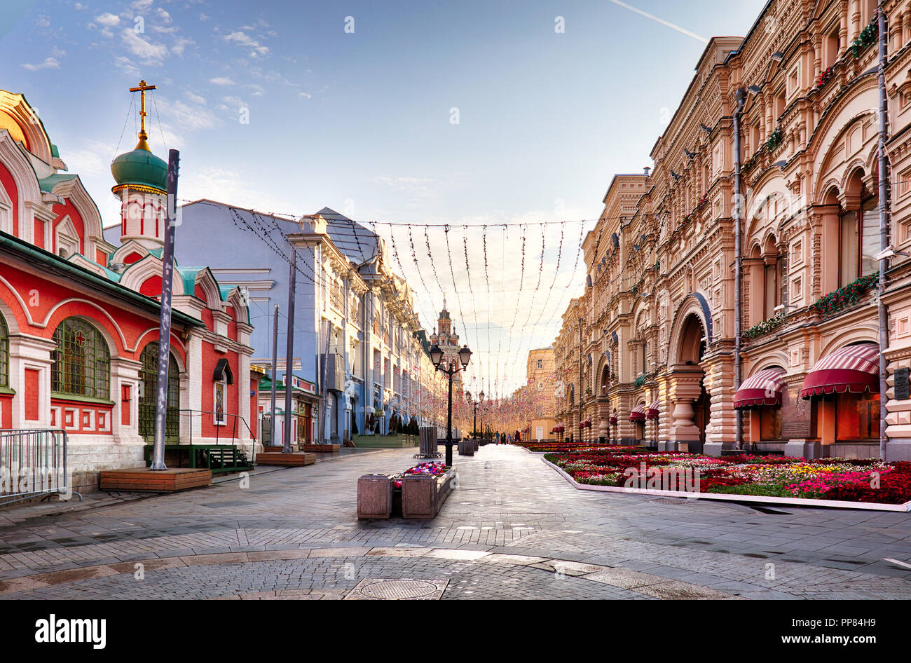 Night moscow view tverskaya street hi-res stock photography and images ...