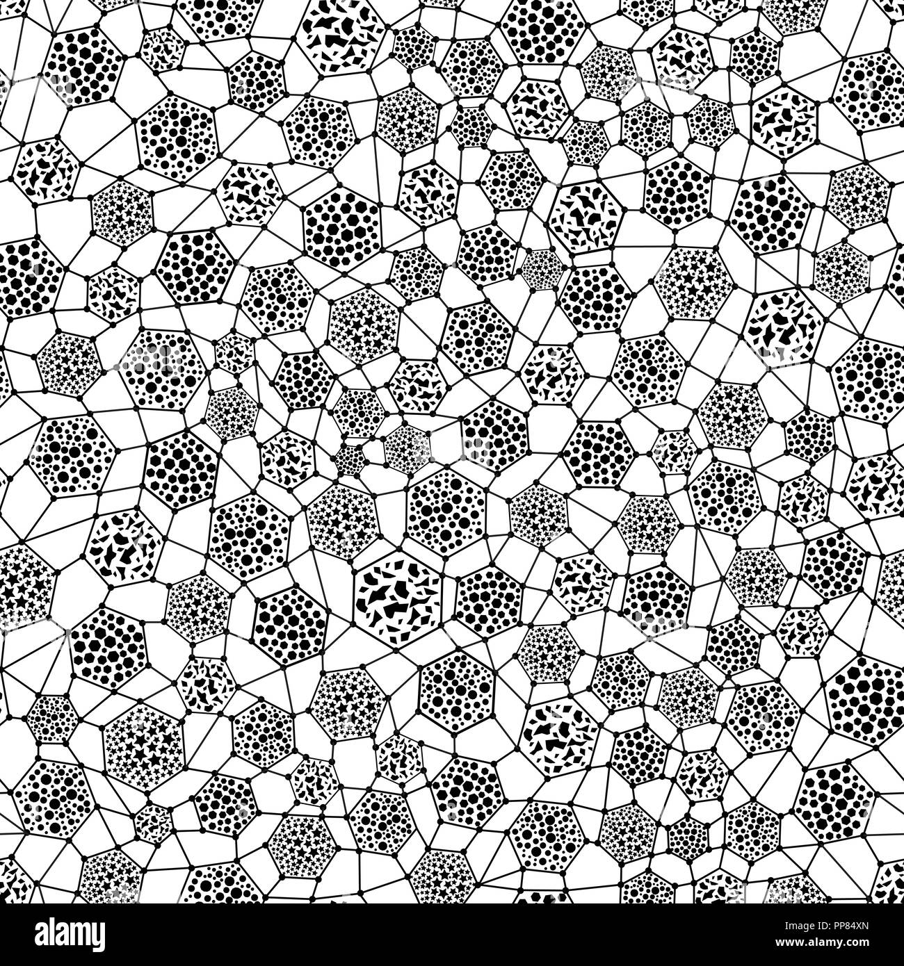 Seamless texture polygonal connections filled by different geometric ...