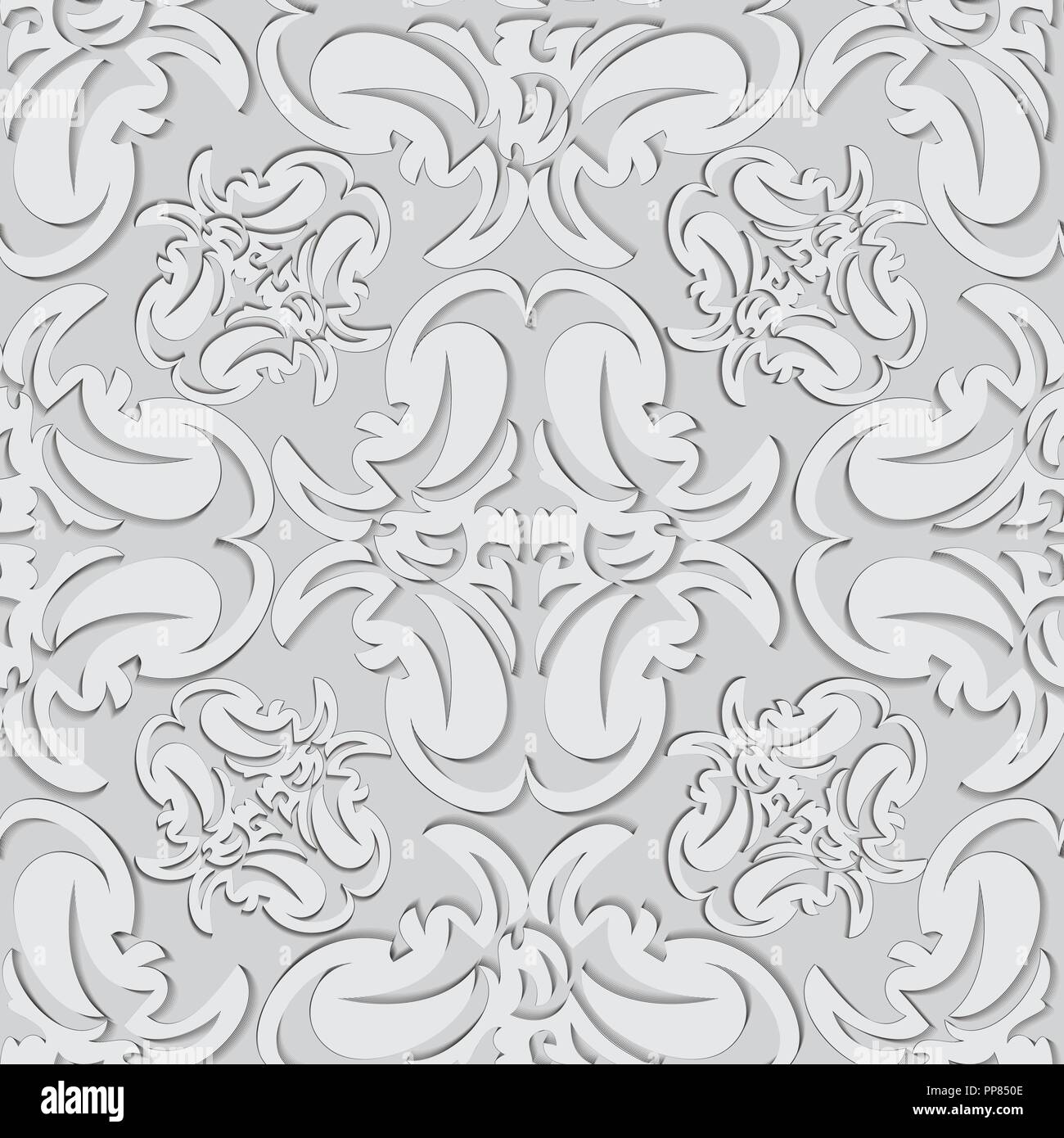 Illustration seamless texture with decorative ornaments resembling a ...