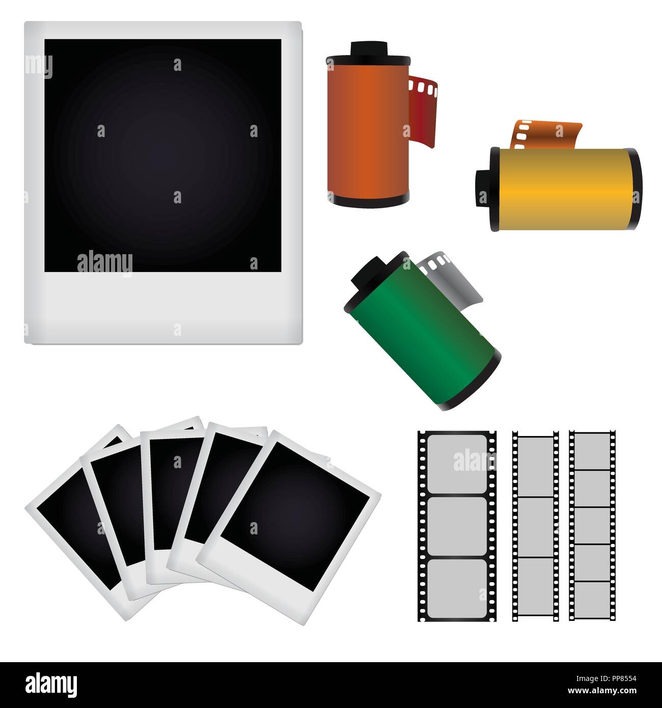 Film strip collage Stock Vector Images - Alamy