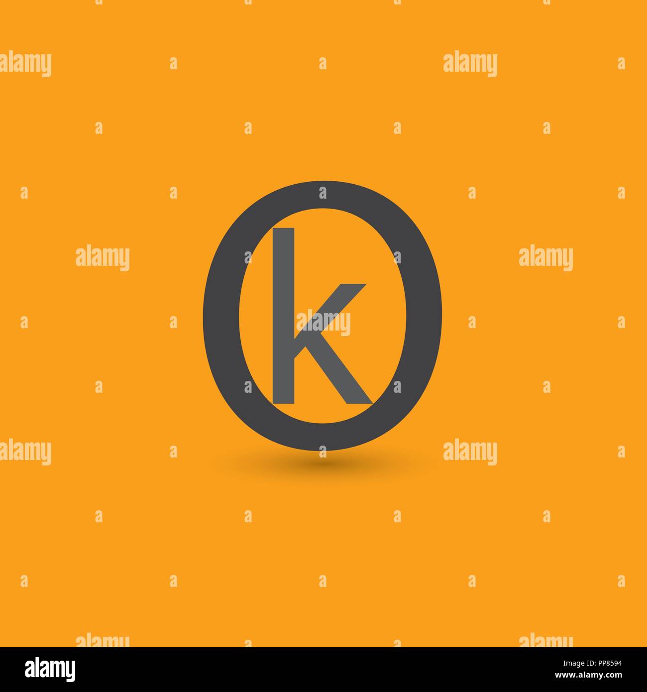 Ok letters logo. Vector illustration Stock Vector Image & Art - Alamy