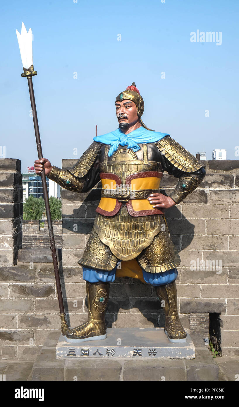 JINGZHOU, CHINA - Jun 7 2018: Guan Yu’s soldier Statue. Guan Yu Temple ... JINGZHOU, CHINA - Jun 7 2018: Guan Yu’s soldier Statue. Guan Yu Temple ...