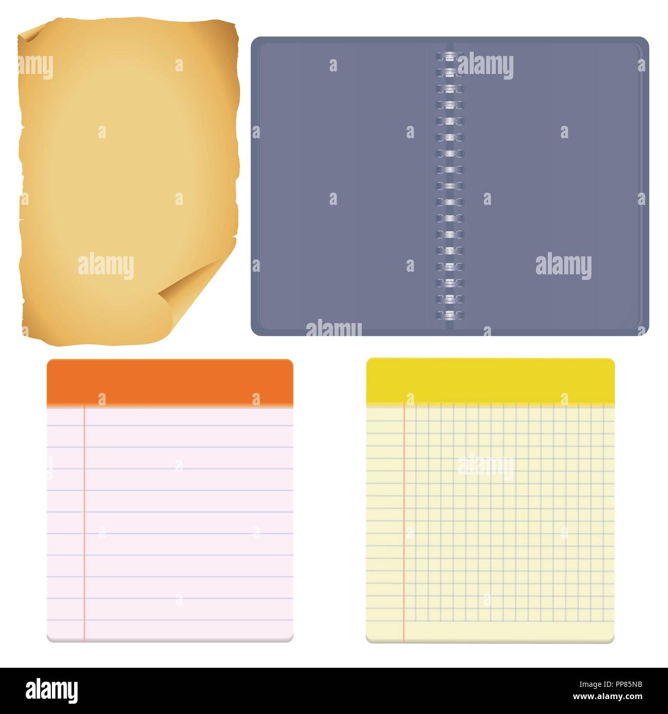 Old notebooks Stock Vector Images - Alamy