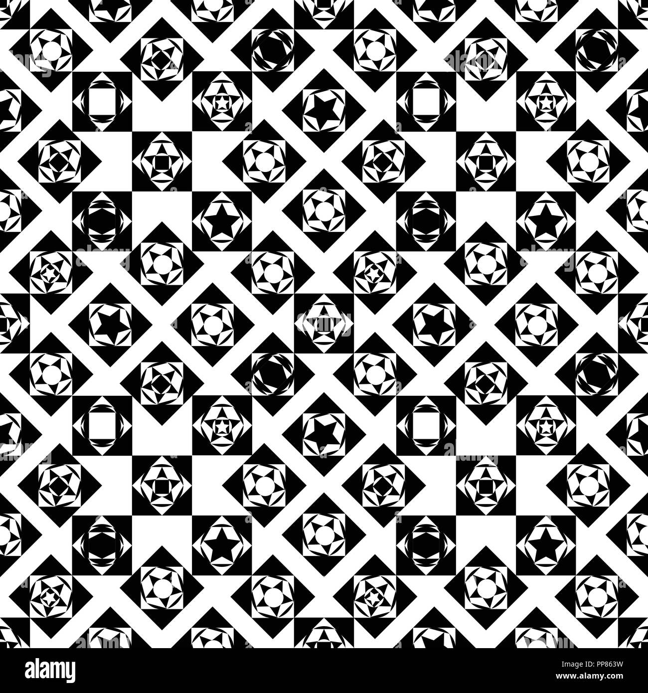 Vector illustration of a seamless texture. Squares include other ...