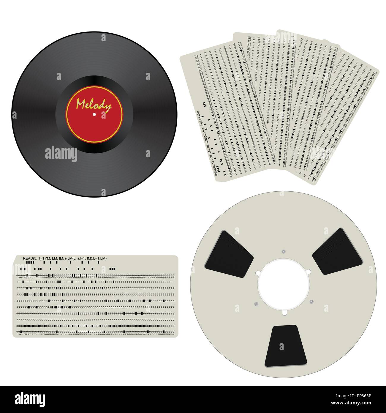 Punch cards hi-res stock photography and images - Alamy
