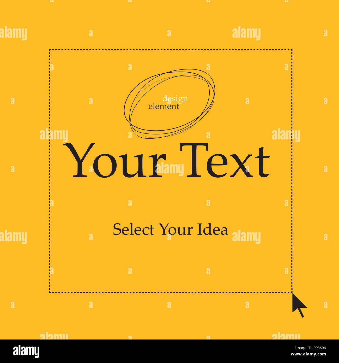 Background with the selected section of the mouse pointer.Template for ...