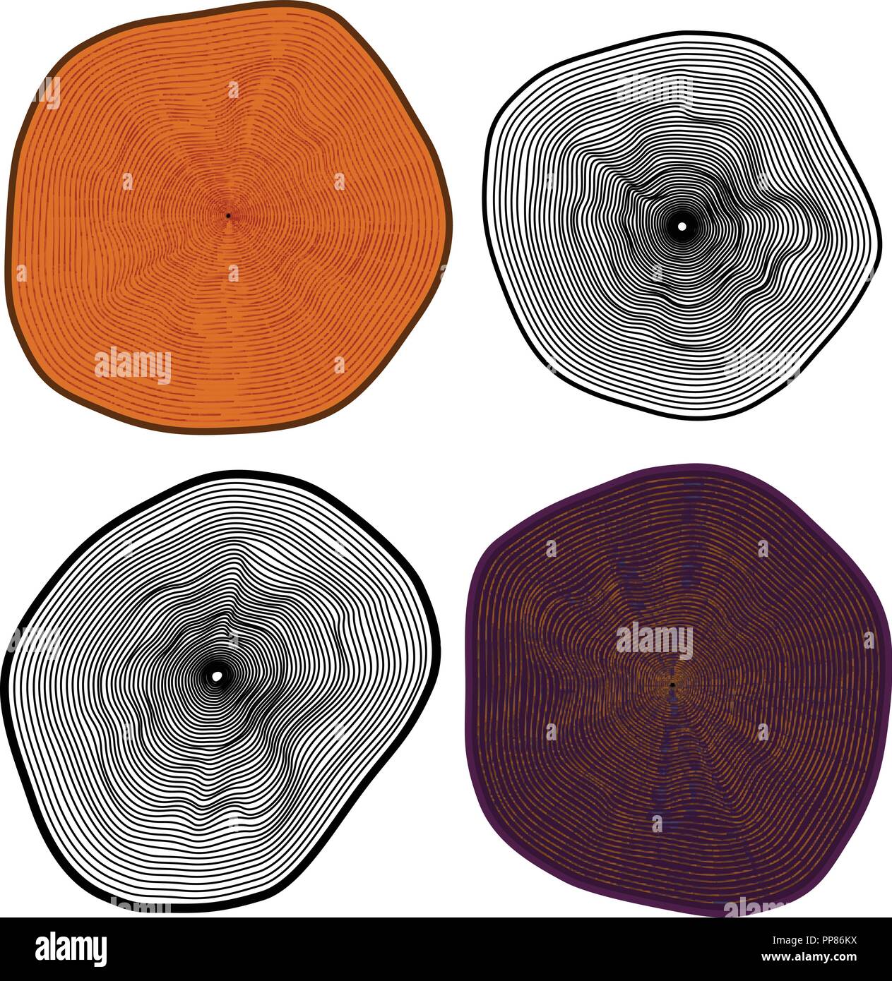 Vector illustration of a cut tree Stock Vector Image & Art - Alamy