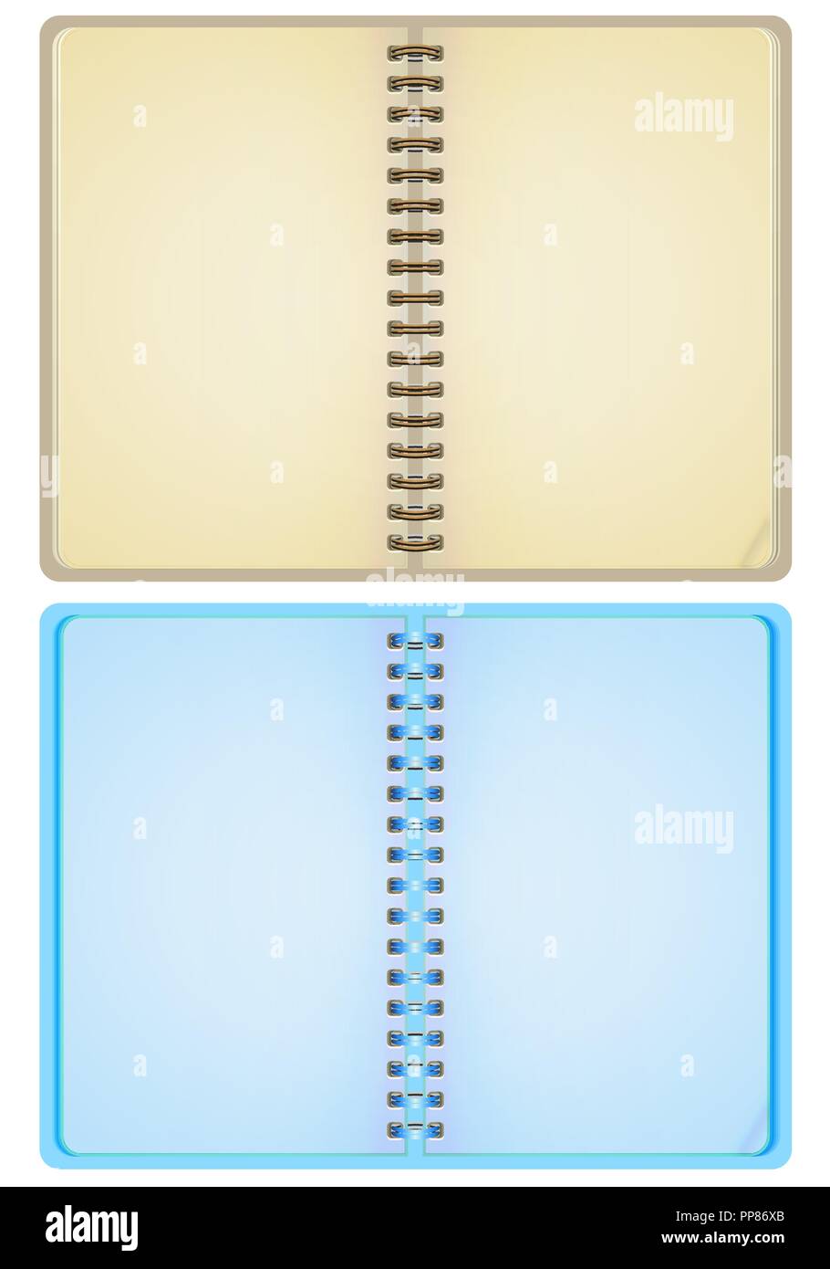 Two notebooks Stock Vector Images - Alamy