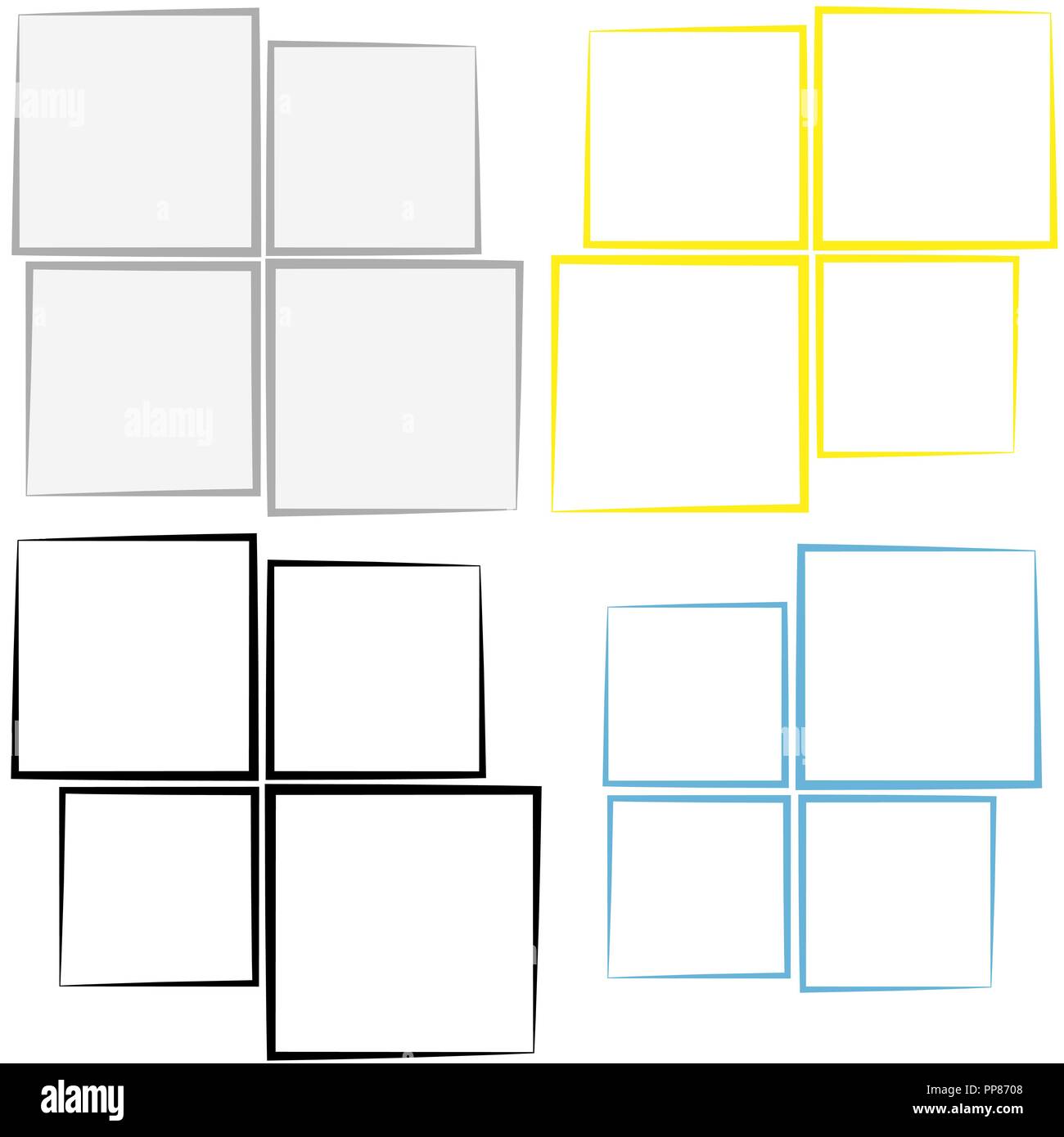 Vector illustration patterns in the form of squares Stock Vector Image ...