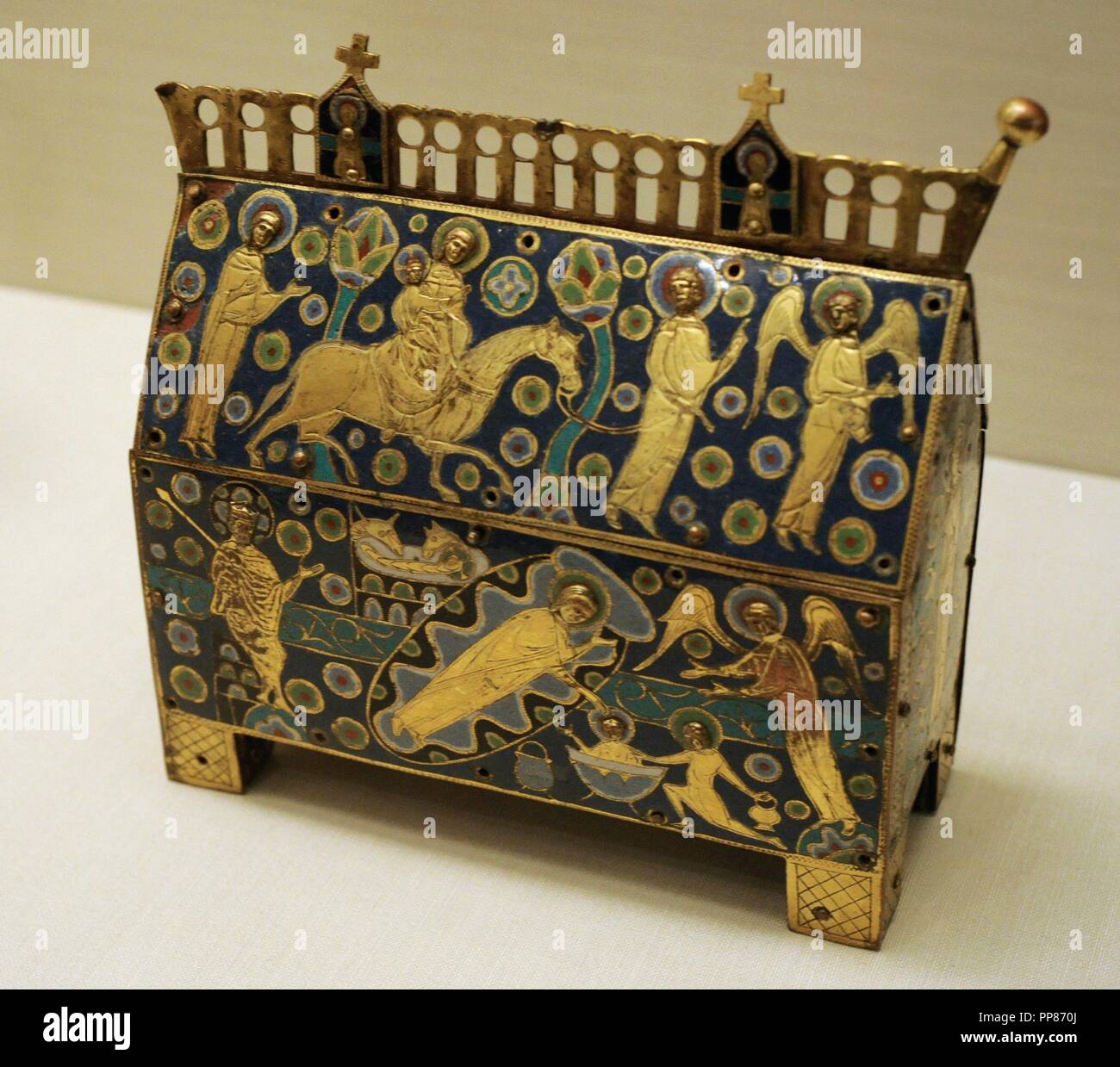 Reliquary- Casket with the Nativity of Jesus and the flight into Egypt ...