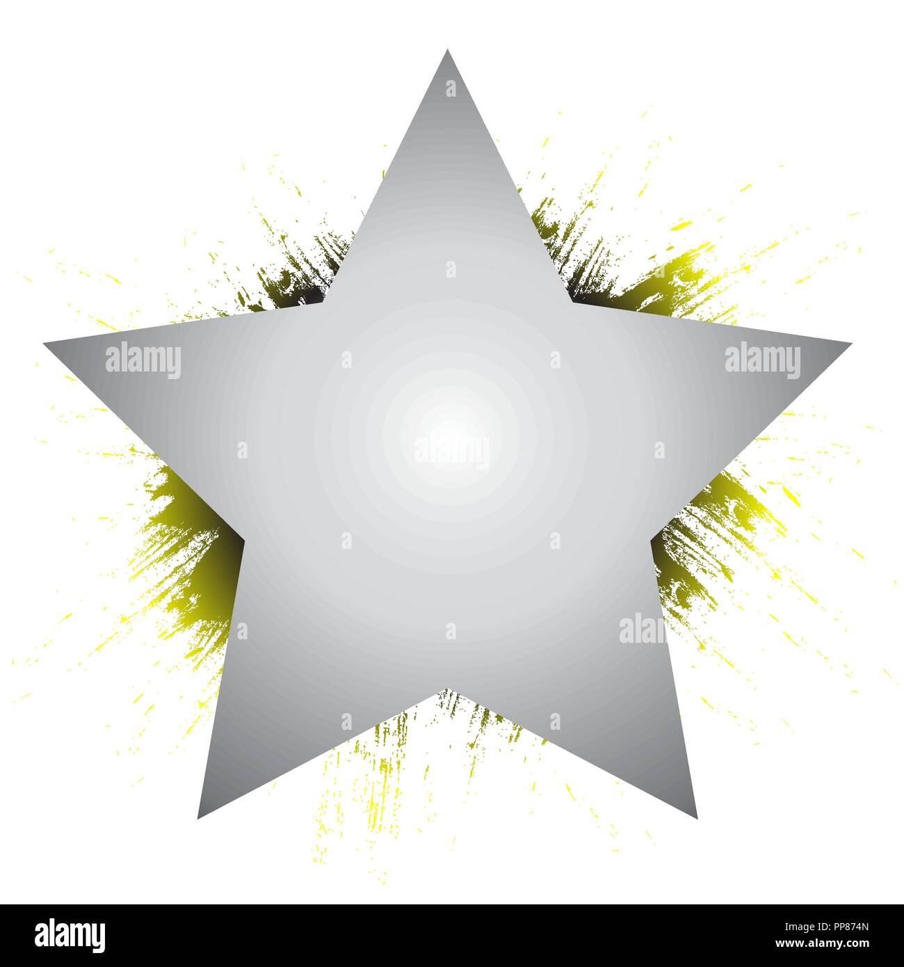 Template with a star and spray paint Stock Vector Image & Art - Alamy