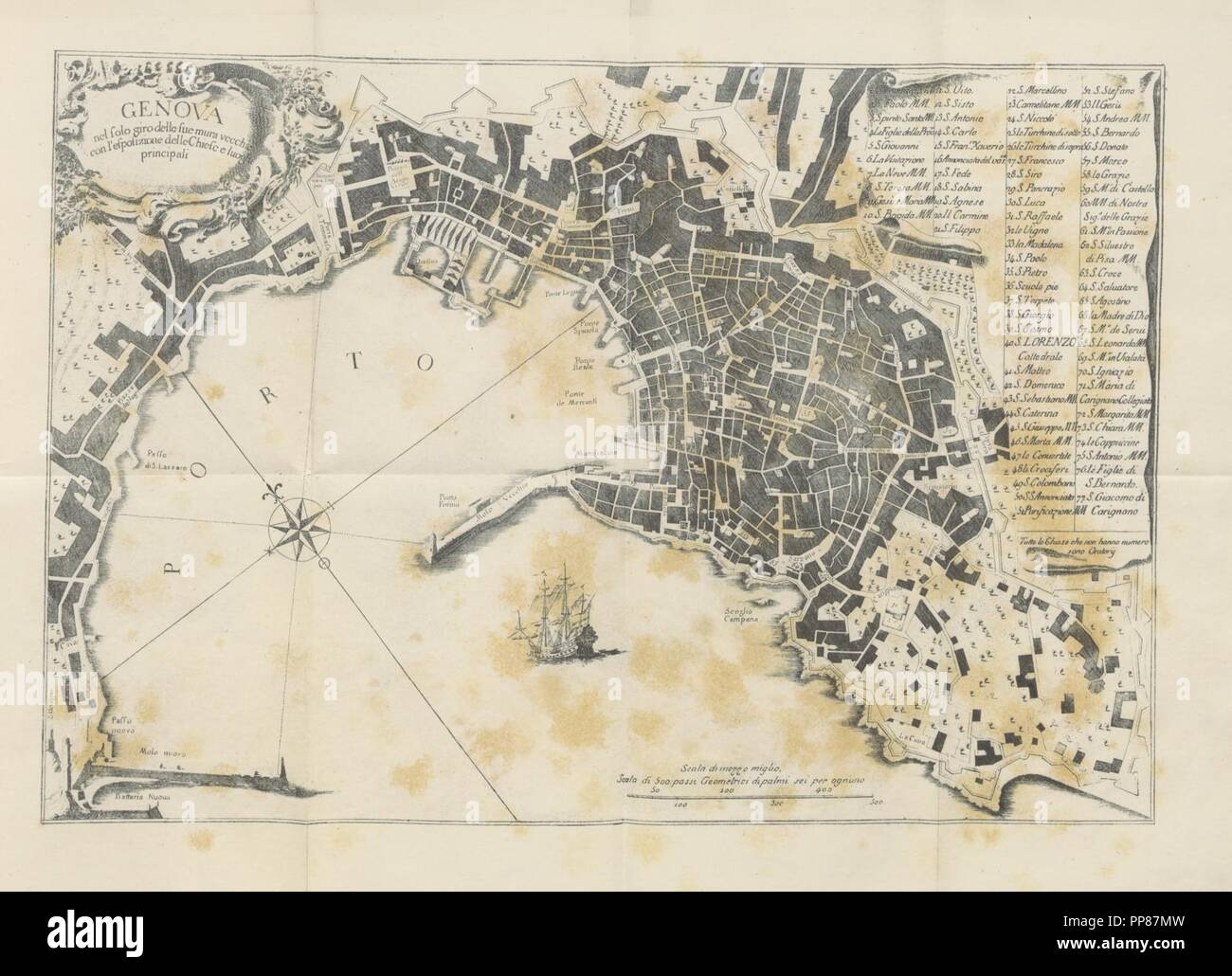 Historical map of genoa hi-res stock photography and images - Alamy