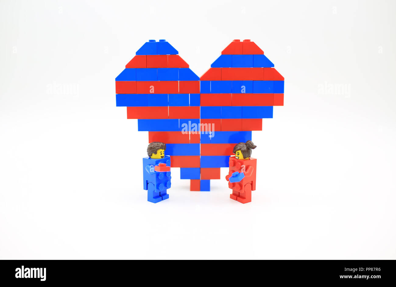 mix of brick become heart Stock Photo - Alamy