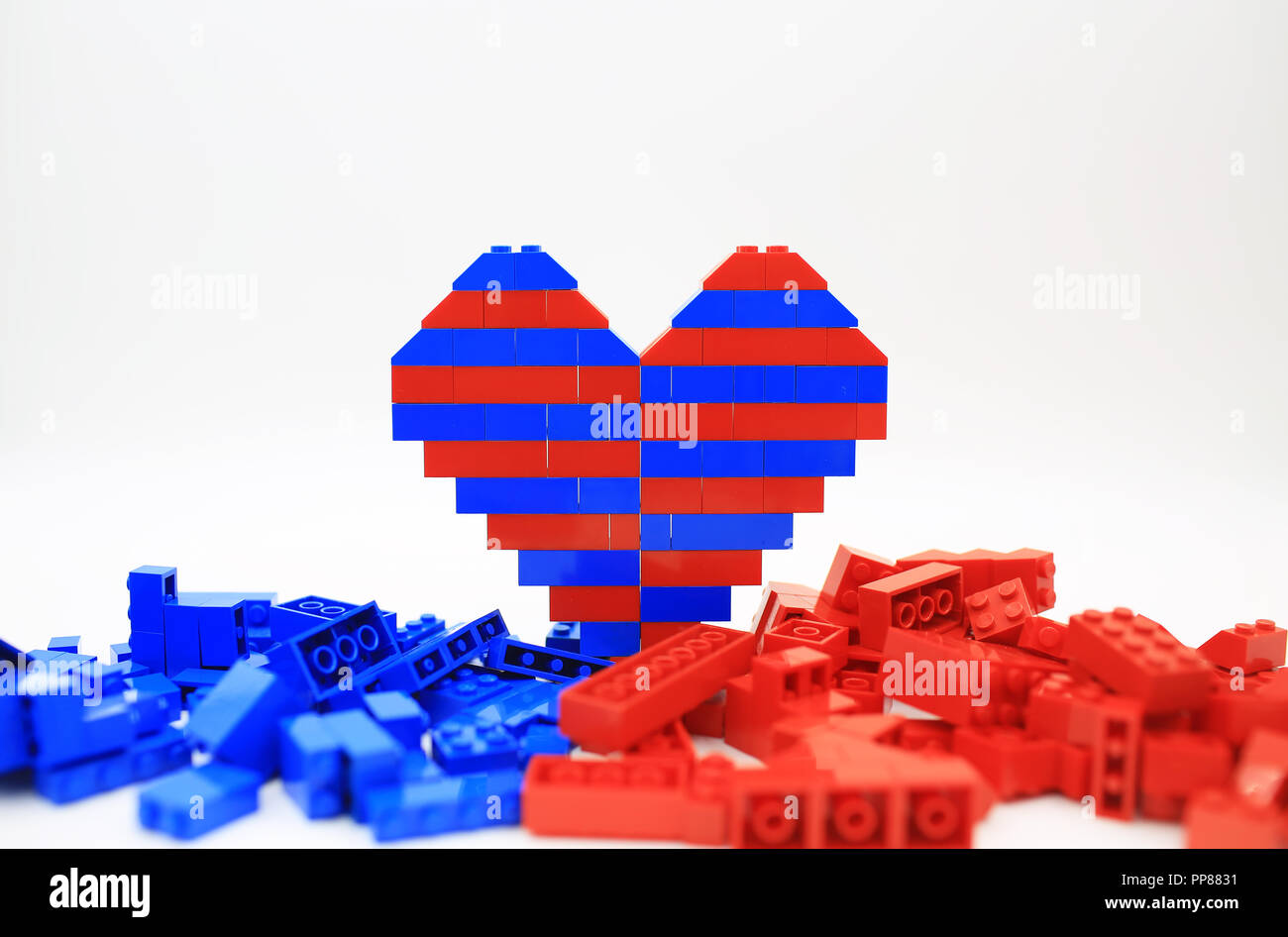 mix of brick become heart Stock Photo - Alamy