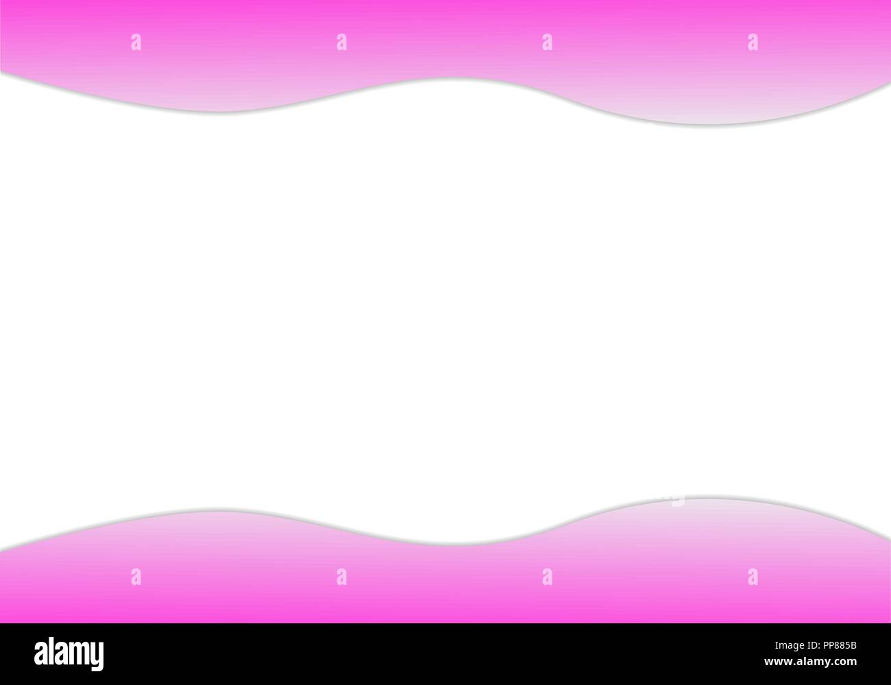 Vector illustration background with wavy stripes at the top and bottom ...