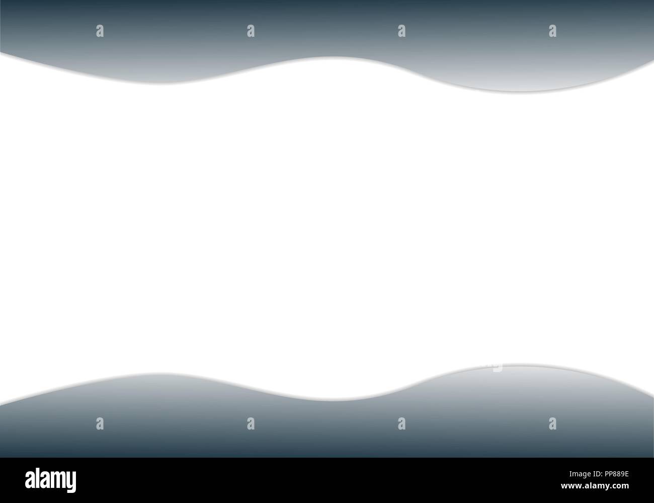 Vector illustration background with wavy stripes at the top and bottom ...