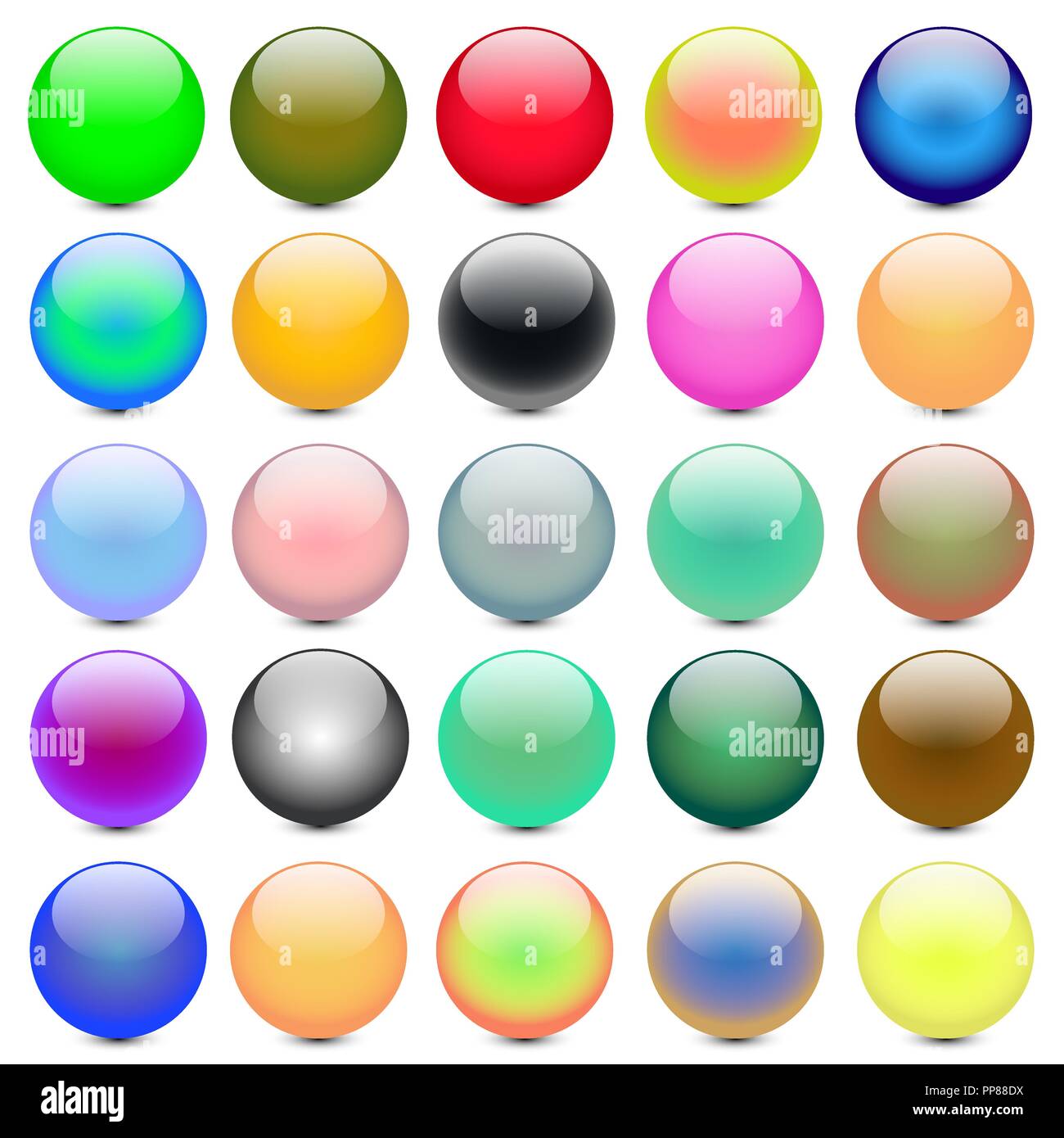 Beautiful vector illustration of colorful balloons with glare and ...