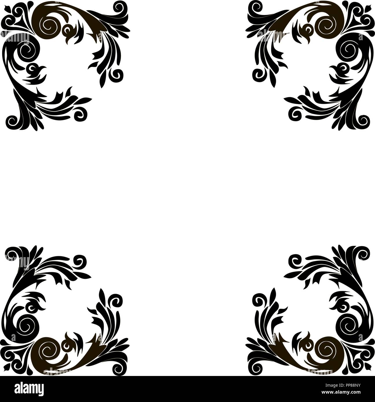 Vector illustration of four beautiful decorative patterns Stock Vector ...