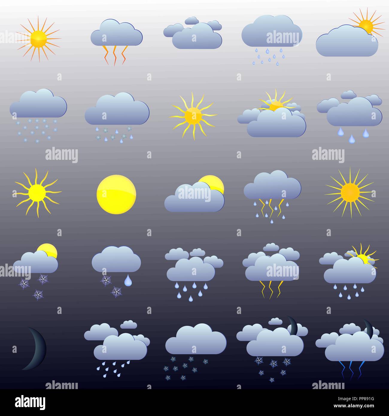 Weather forecasts Stock Vector Images - Alamy