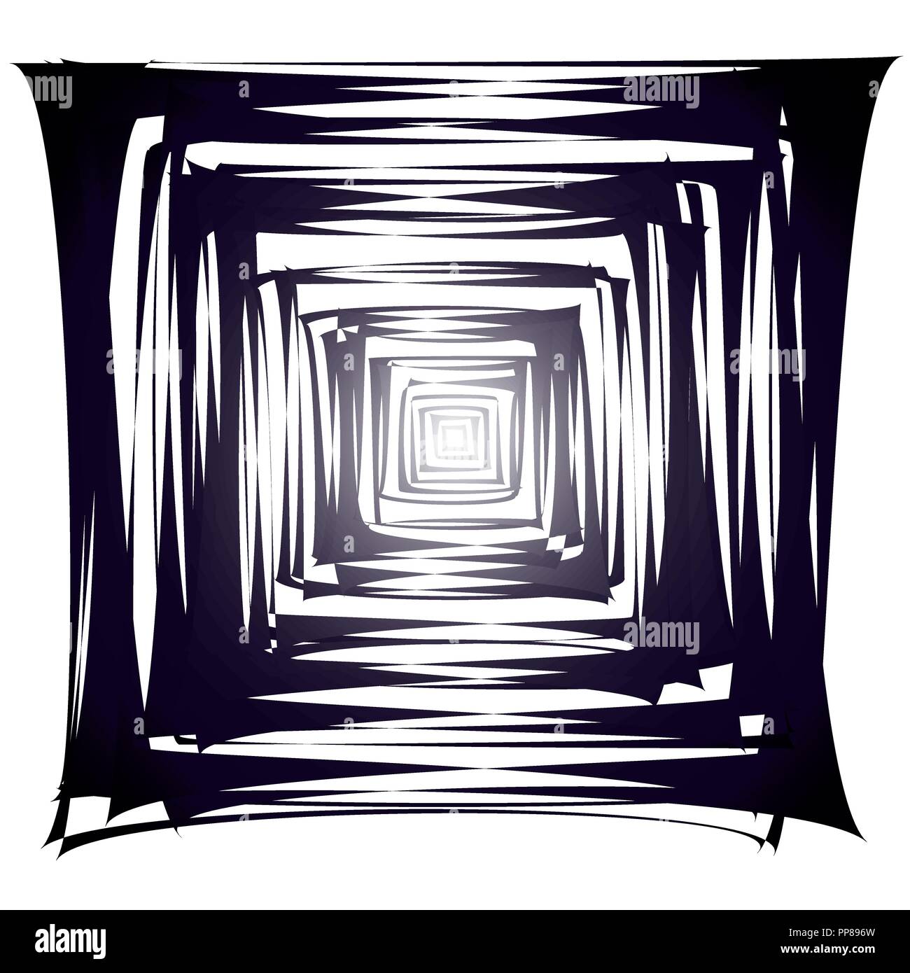 Vector illustration of abstract corridor with light at the end Stock ...