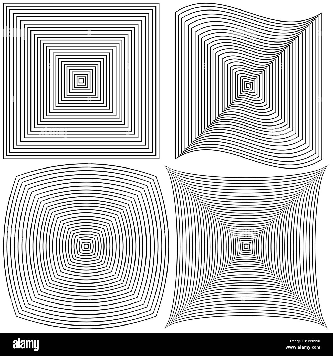 Vector illustration of abstract shapes of the lines Stock Vector Image ...