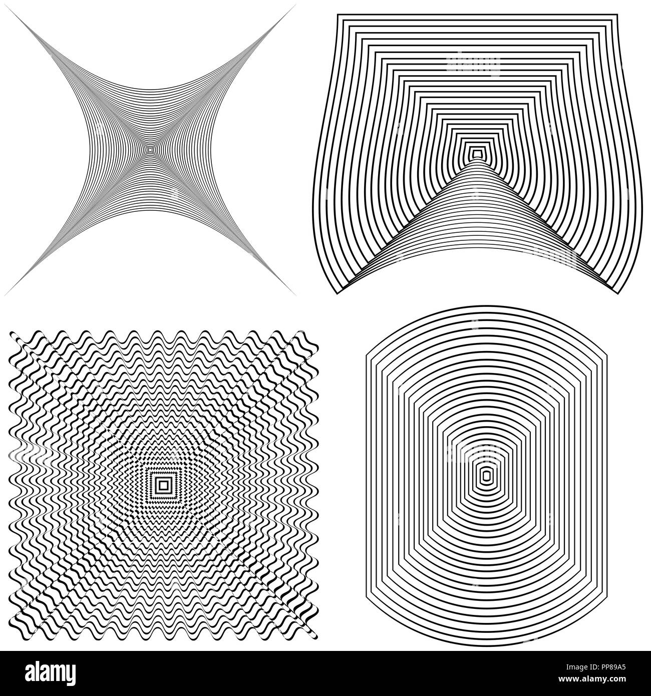 Vector illustration of abstract shapes of the lines Stock Vector Image ...