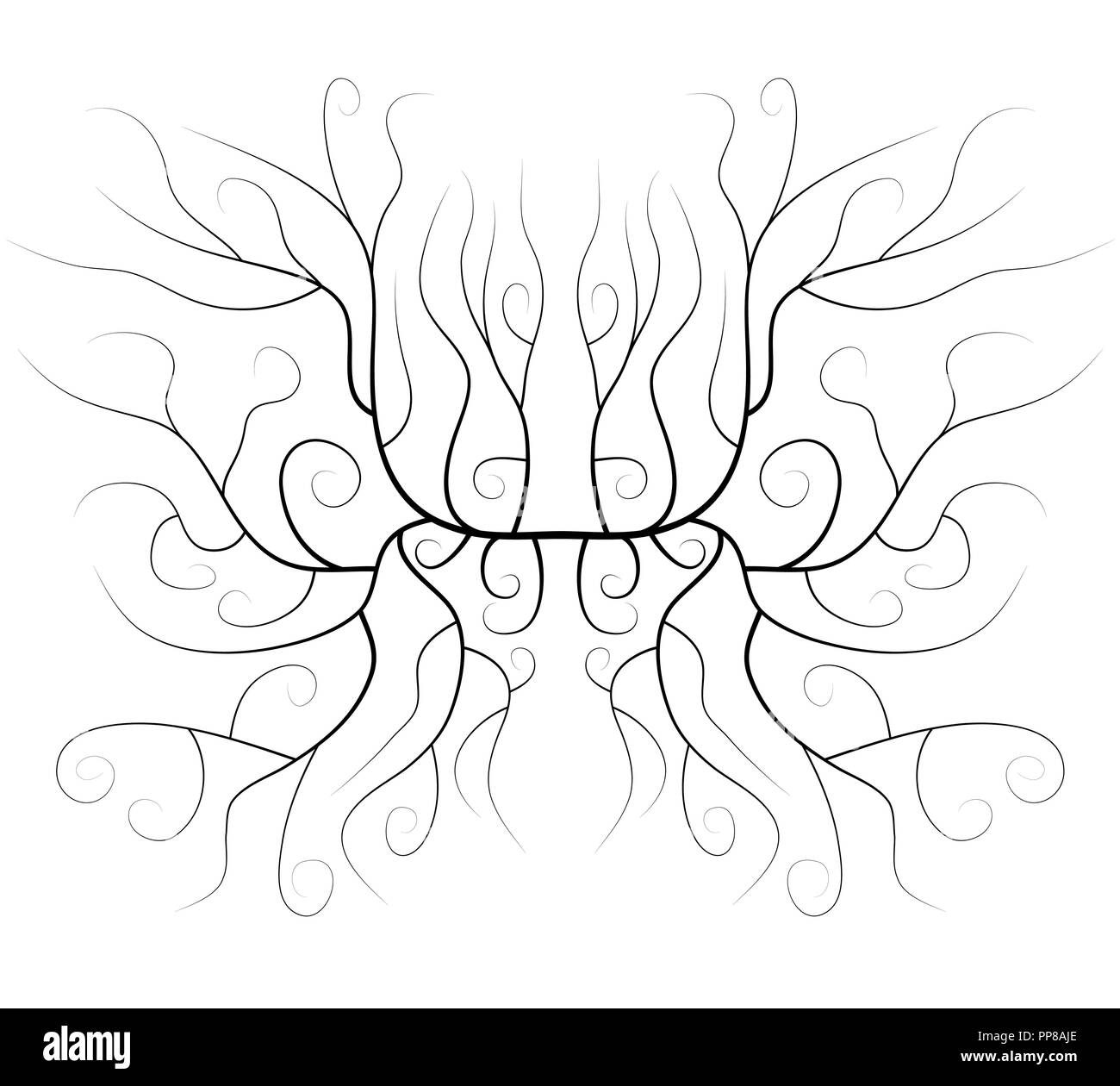 Vector illustration pattern with curls and tangles Stock Vector Image ...