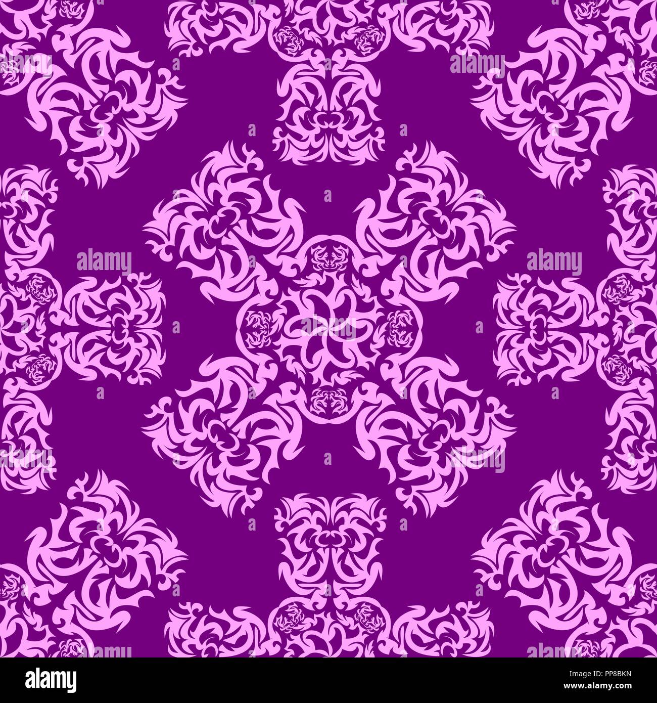 Vector illustration of seamless texture with decorative ornaments Stock ...