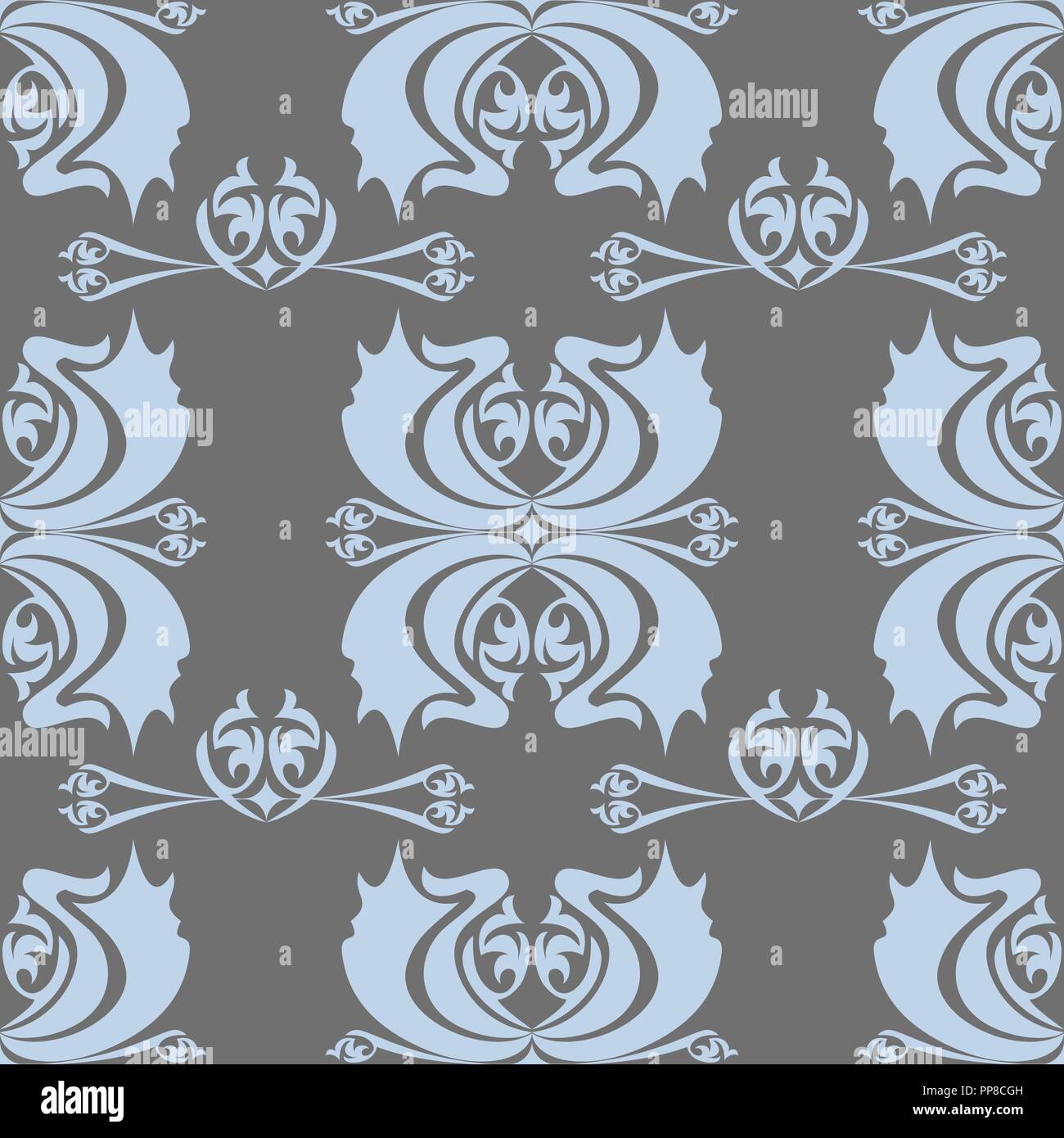 Vector illustration of seamless texture with decorative ornaments Stock ...