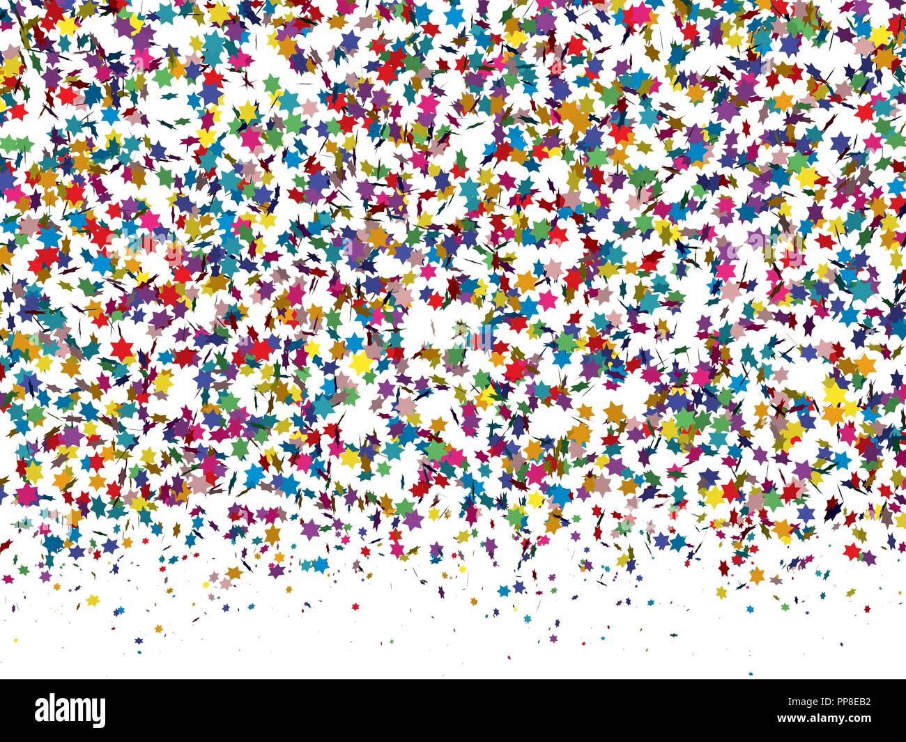 Falling multicolored confetti. Celebratory background. Vector ...