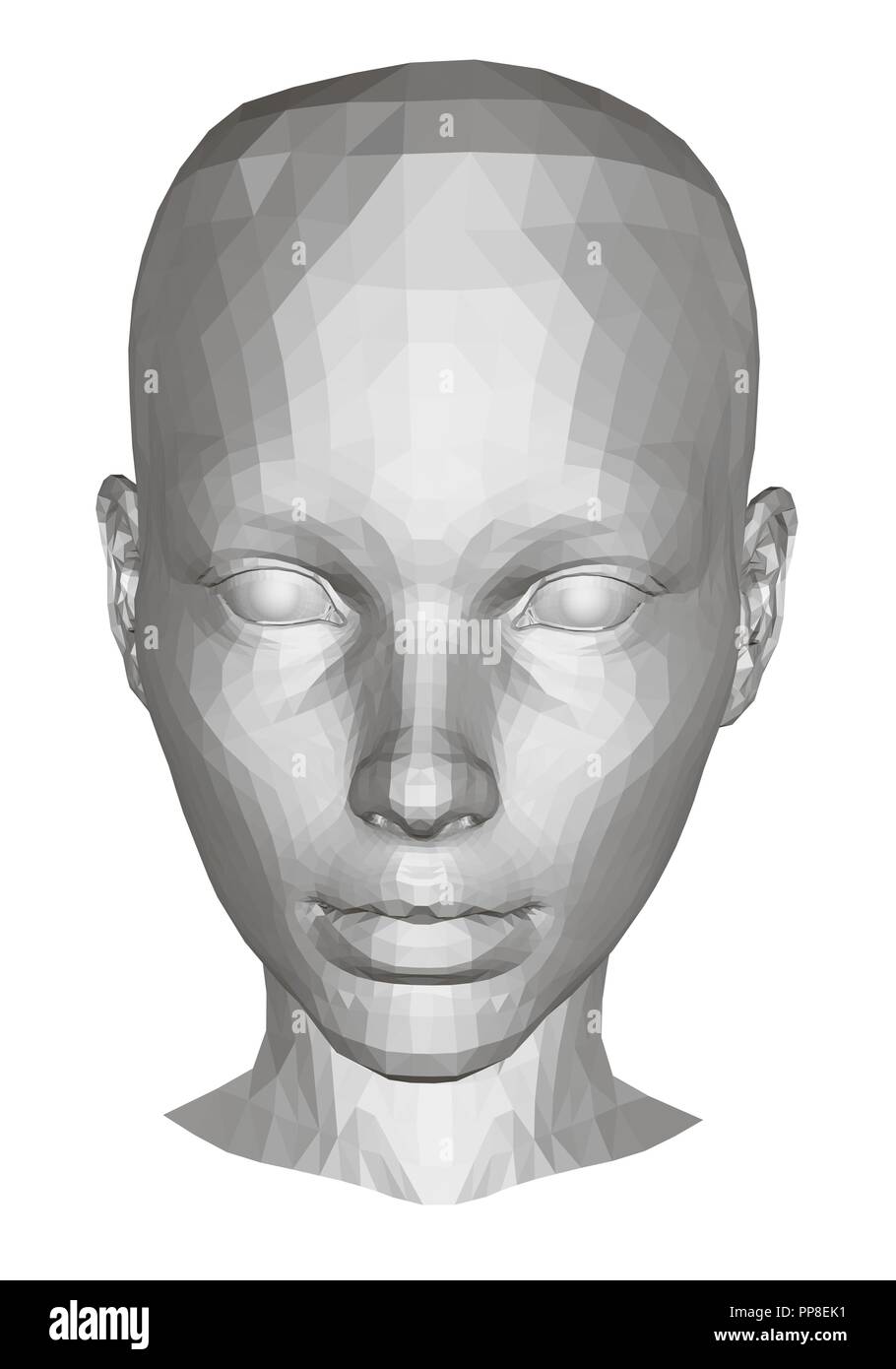 Vector illustration of a girl face. 3D is polygonal. EPS 8 Stock Vector ...