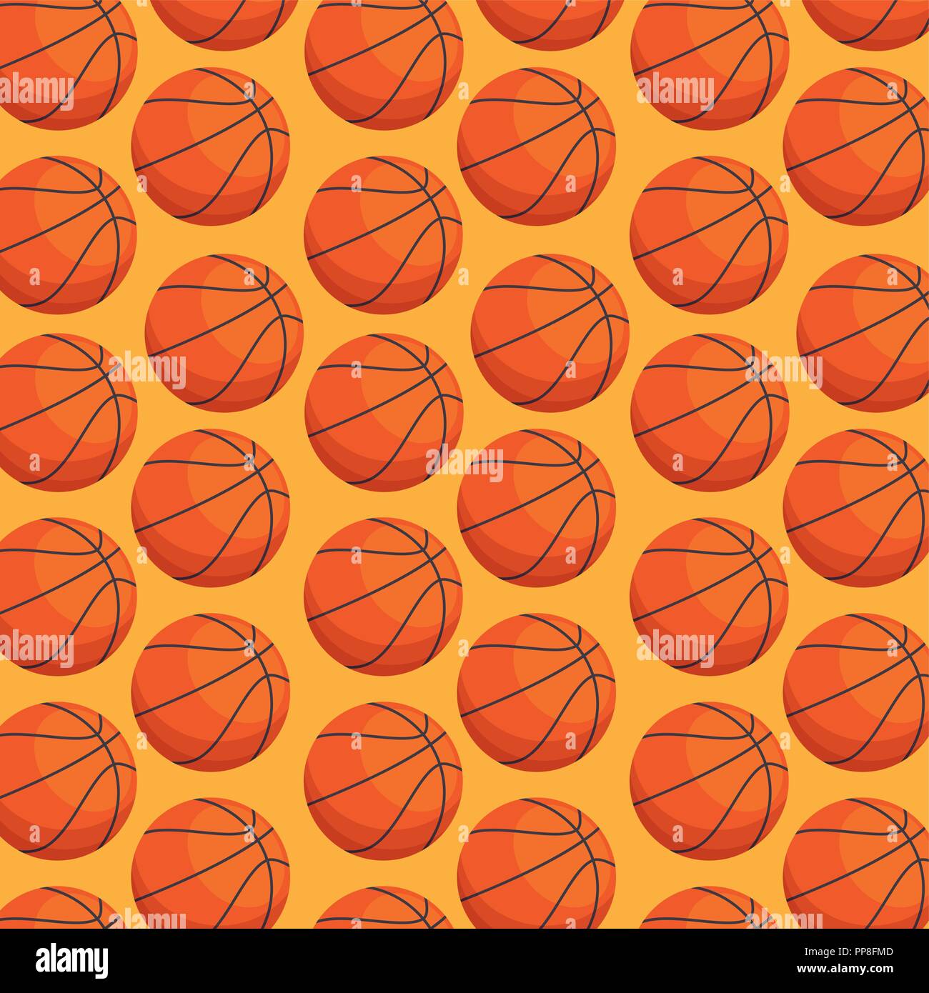 basketball balloon sport pattern Stock Vector Image & Art - Alamy