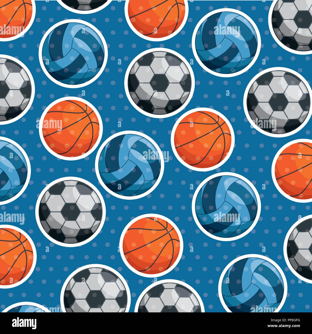 sport balls pattern background Stock Vector Image & Art - Alamy