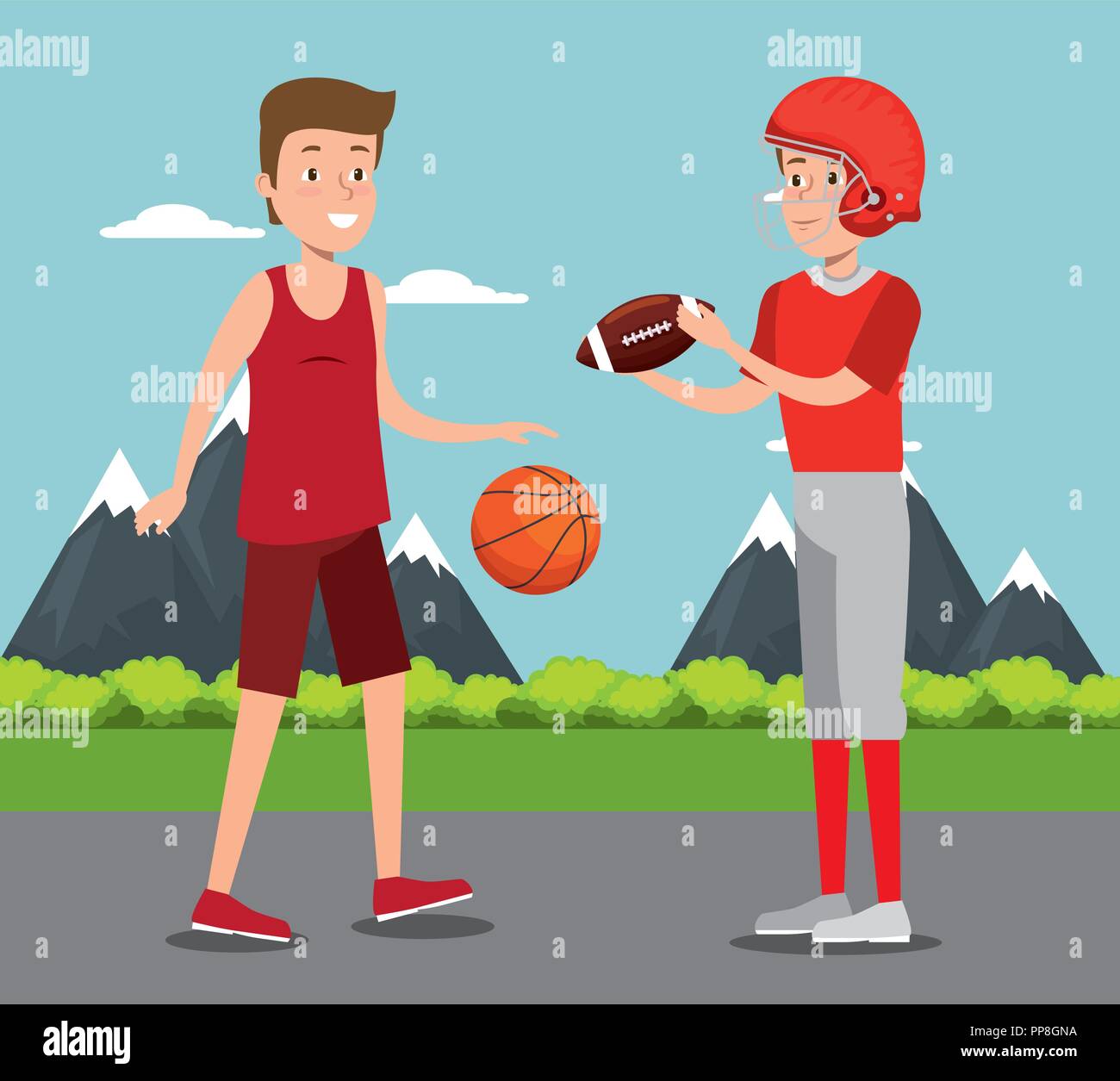 Athletic couple gym together Stock Vector Images - Alamy