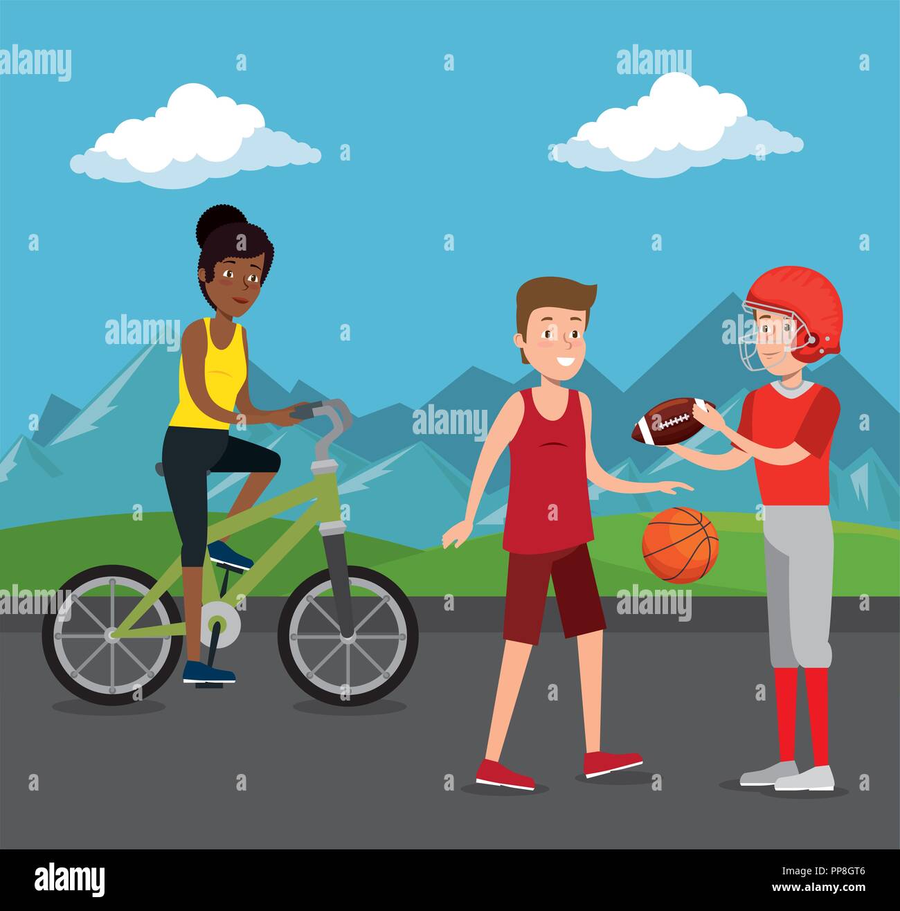 group of athletes practicing sport Stock Vector Image & Art - Alamy