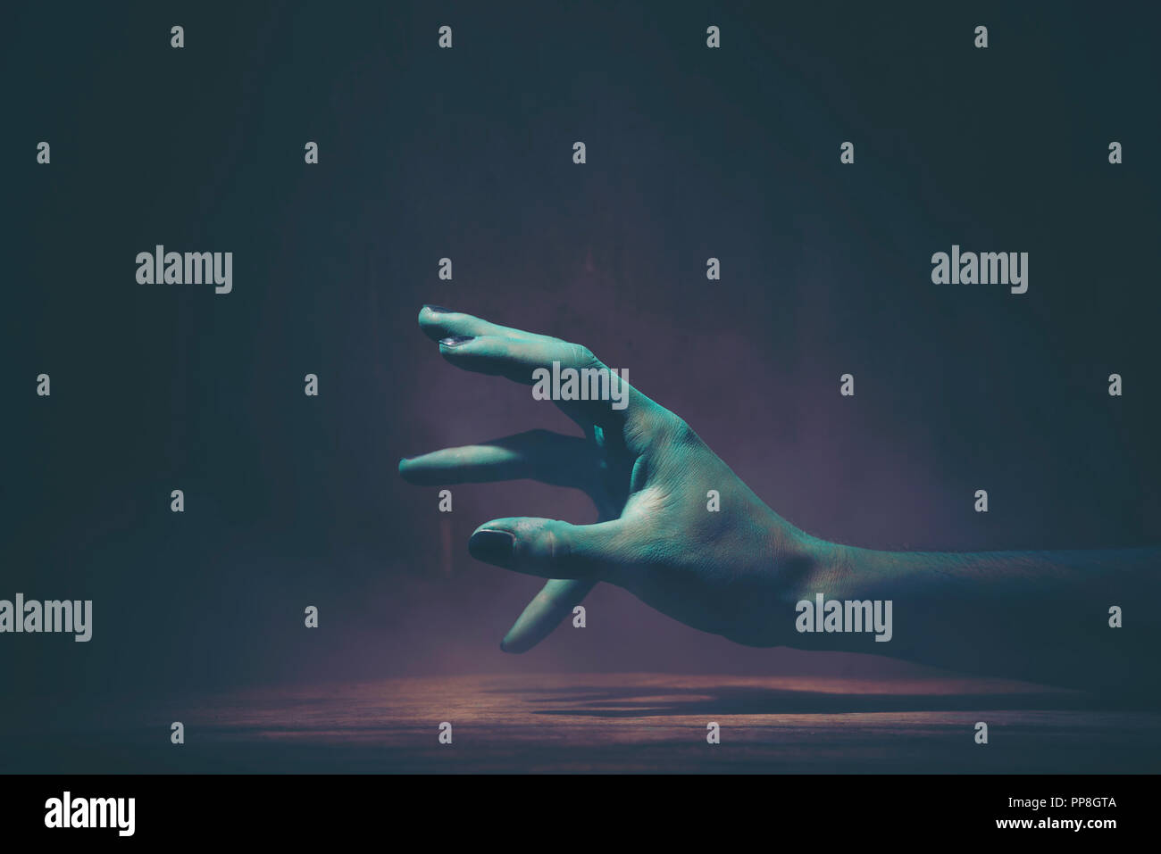 Halloween Hand concept, dark and black vintage tone Stock Photo - Alamy