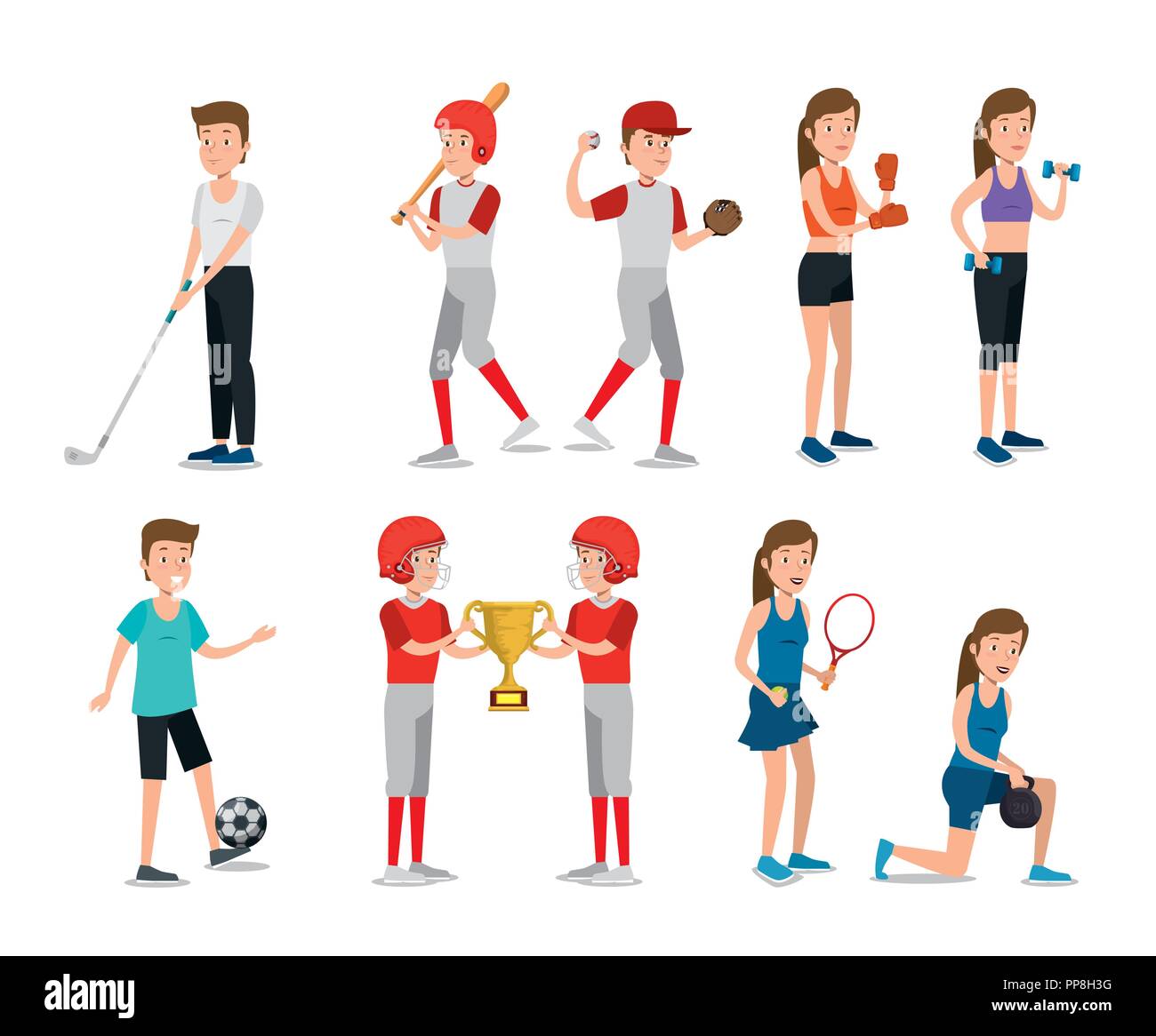 group of athletes practicing sport Stock Vector Image & Art - Alamy