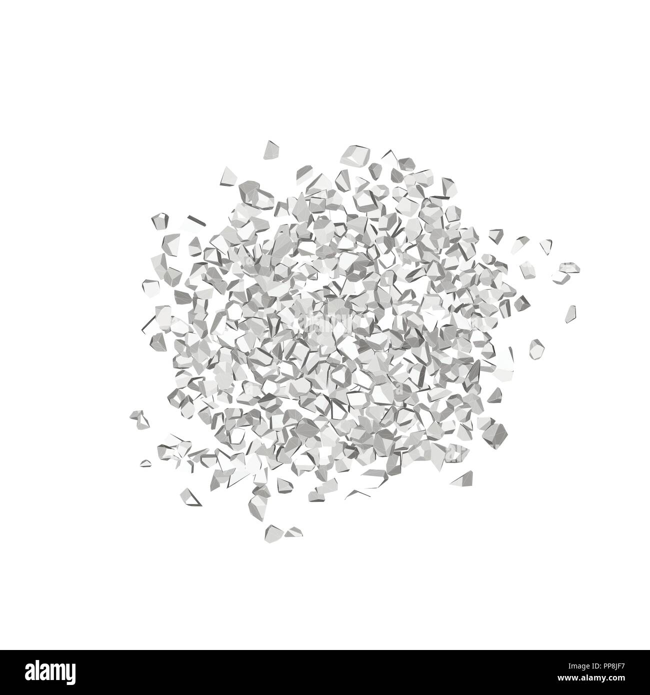 A pile of 3d diamonds isolated on white background. Polygonal stones ...