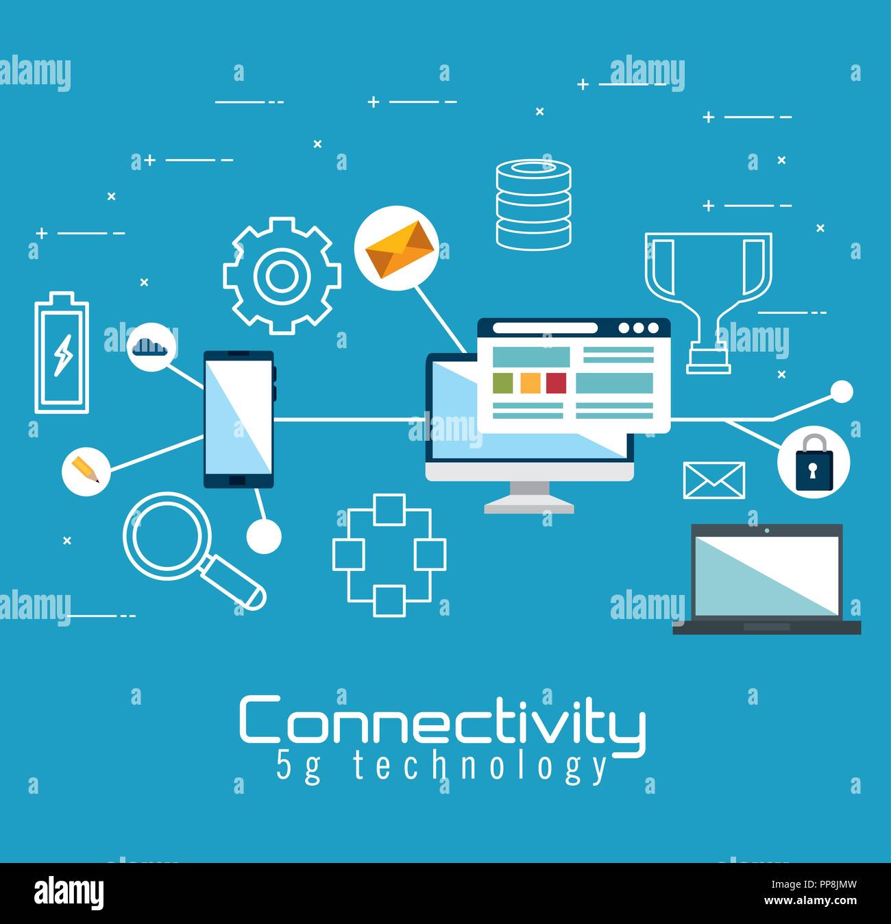 connectivity 5g technology icons Stock Vector Image & Art - Alamy