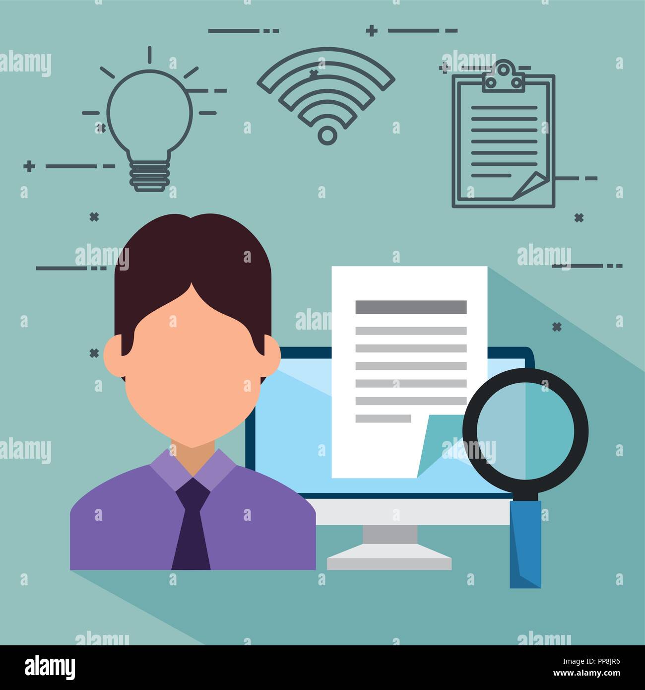 desktop computer with connectivity 5g tech Stock Vector Image & Art - Alamy
