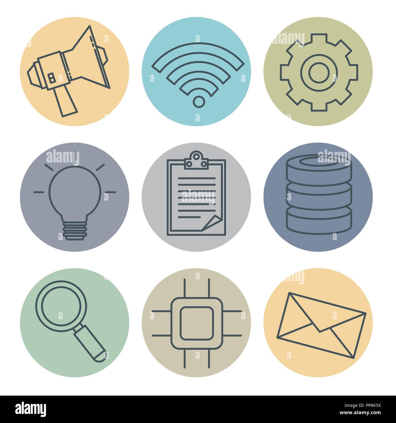 Search technology communication speed Stock Vector Images - Alamy