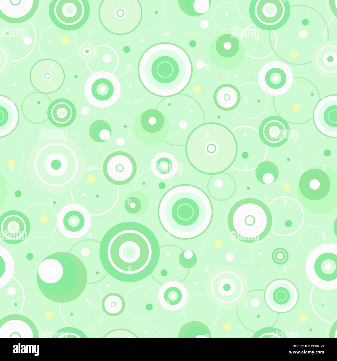 Vector illustration of a seamless texture with green circles Stock ...