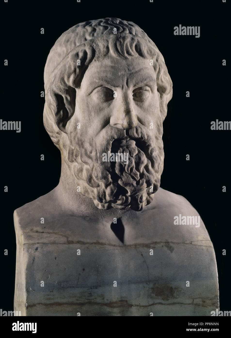 RETRATO DE SOFOCLES - MEDIADOS DEL SIGLO II - MARMOL - 57,5 cm x 34,5 ...