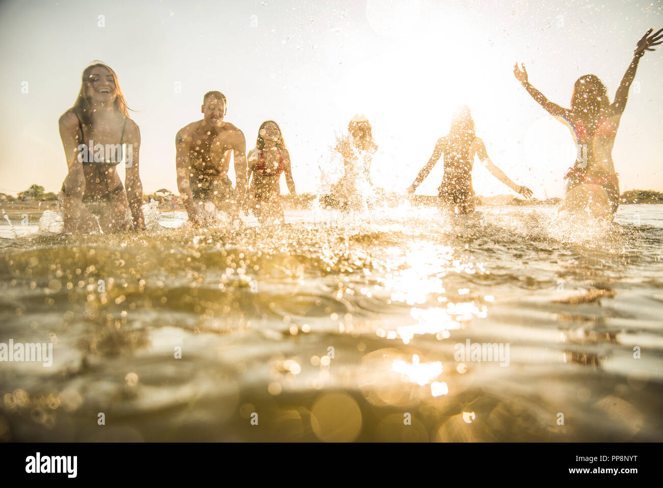 Cheerful water drops friends have hi-res stock photography and images ...
