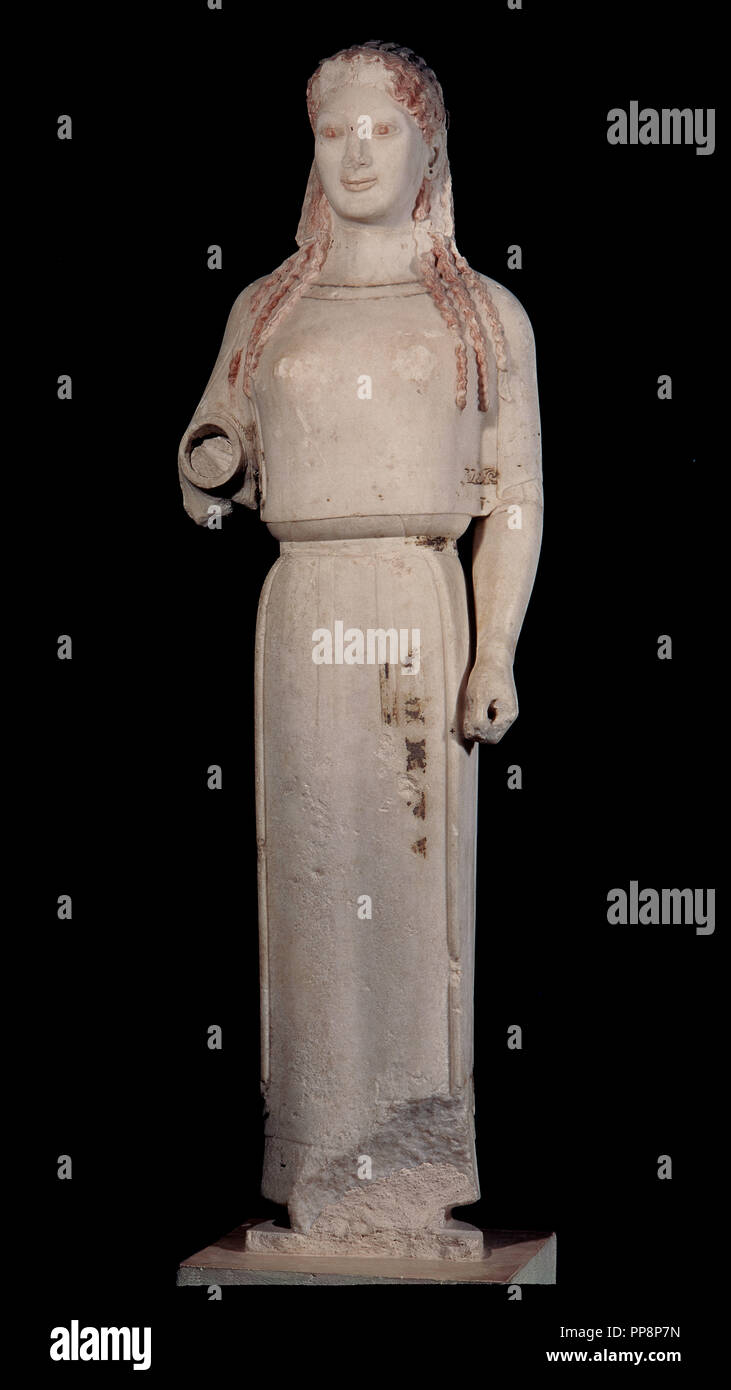 Statue of Persephone or Kore. c.530 BC. Athens, museum of the Acropolis ...