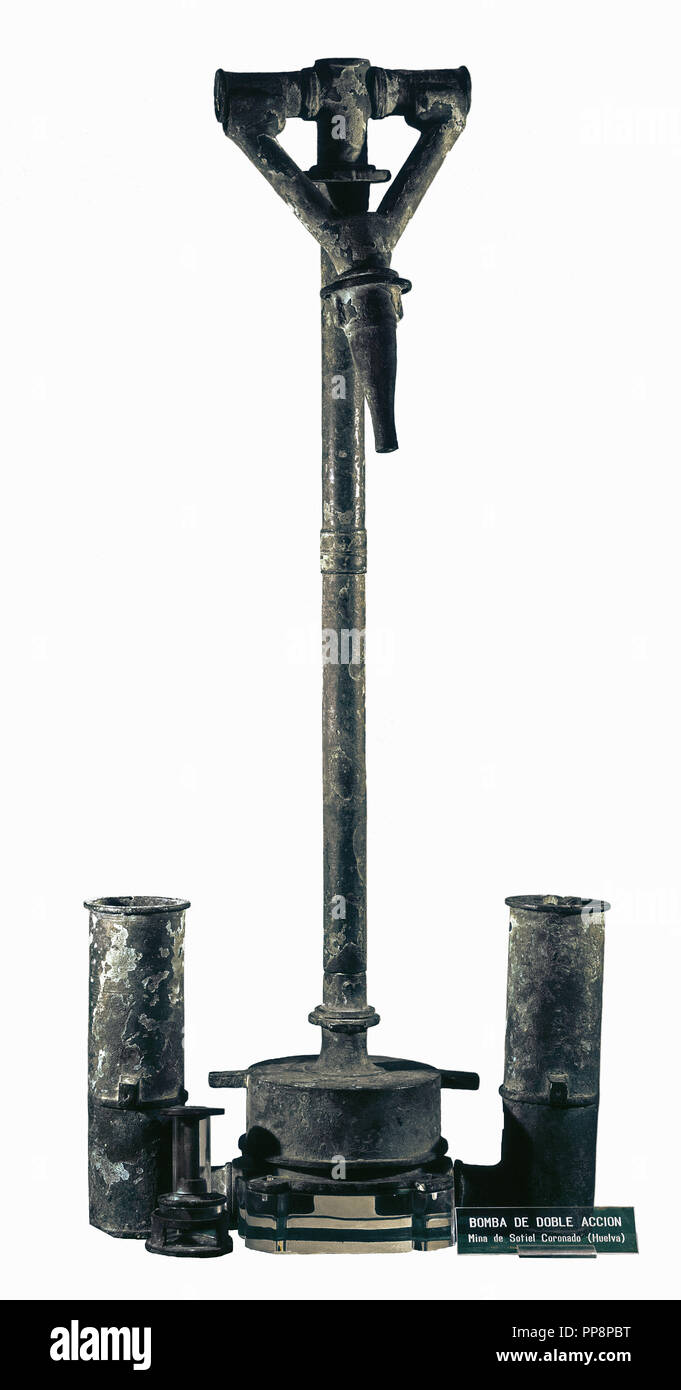 DOUBLE ACTION ROMAN WATER PUMP FROM THE SOTIEL CORONADA MINE (HUELVA ...