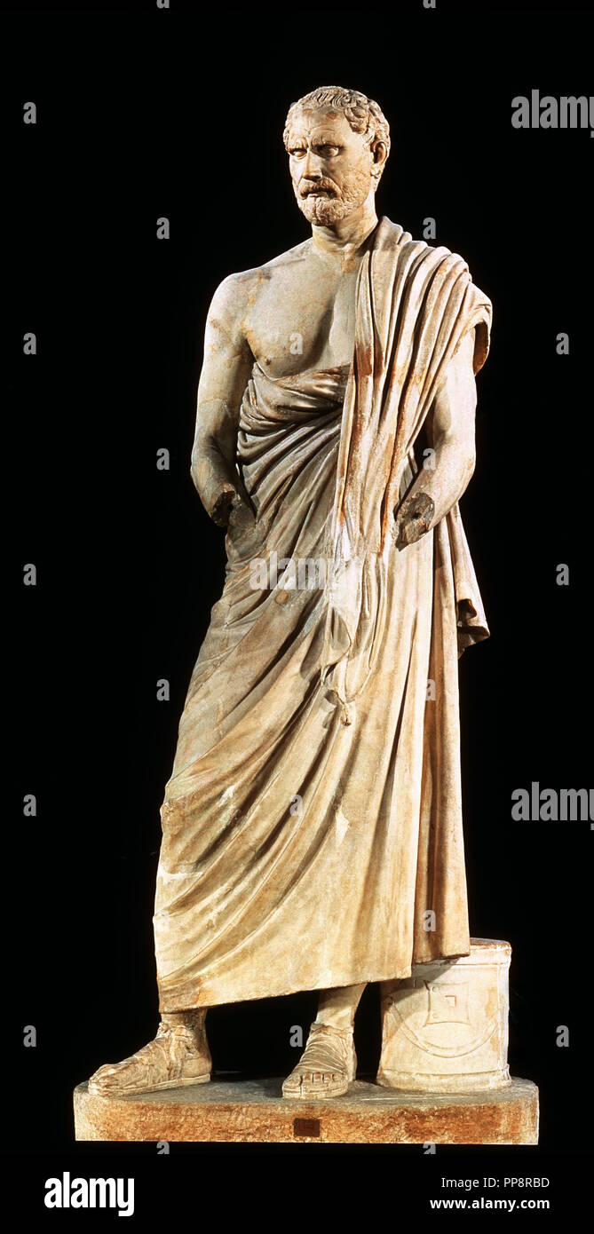Roman art. Demosthenes. Copy from the original by Polyeuct (385-322 B ...