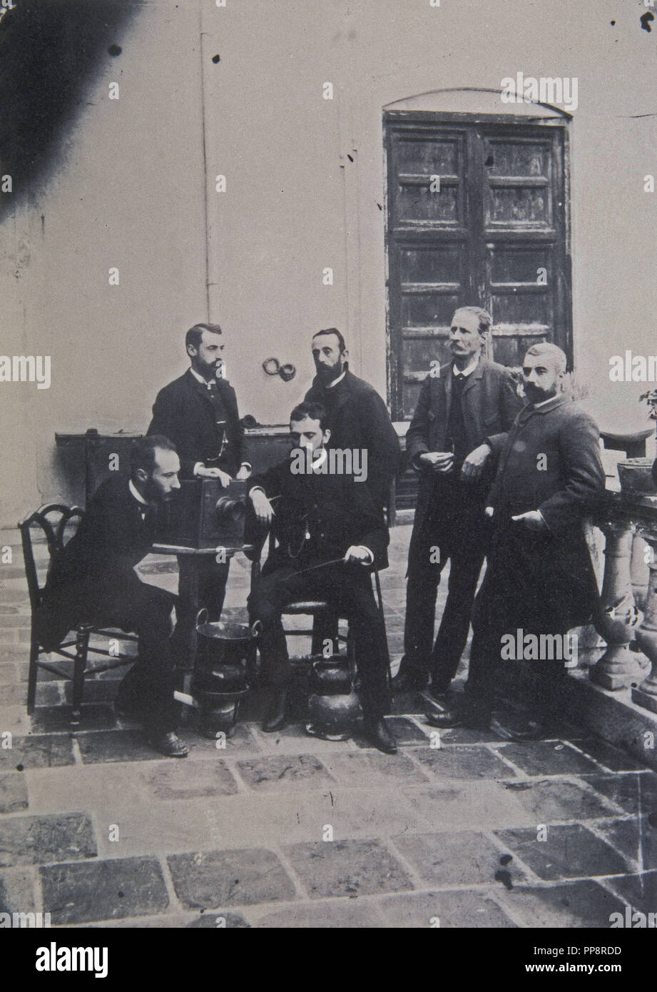 SANTIAGO RAMON Y CAJAL IN A VALENCIAN PATIO WITH FRIENDS - 1887 ...