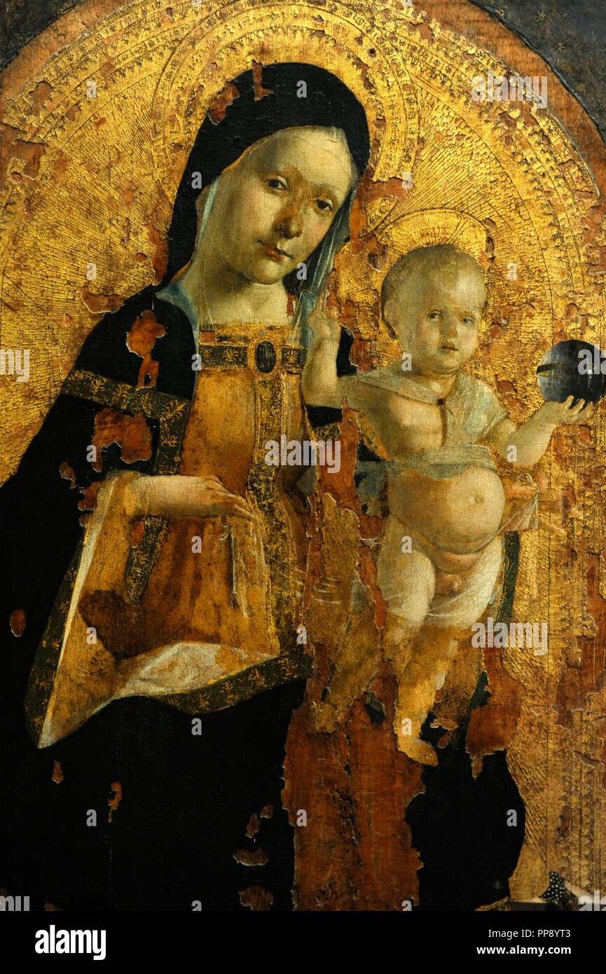 Cristofor Scacco (15ht-16th century). Italian painter. Virgin and Child enthroned with Saints ...